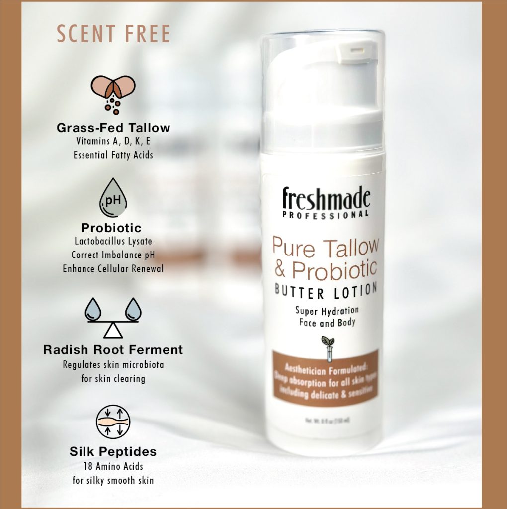 Pure Tallow & Probiotic Butter Lotion - Freshmade Professional